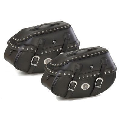 Hepco & Becker Big Buffalo C-bow Leather Bags, 35 Liter Studded ...