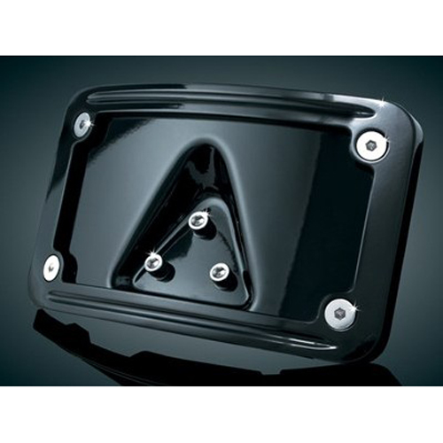 Kuryakyn 3148 Curved Laydown License Plate Mount with Frame ...
