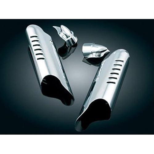 Kuryakyn 7768 Chorme Lower Leg Deflector Shields for Touring ...