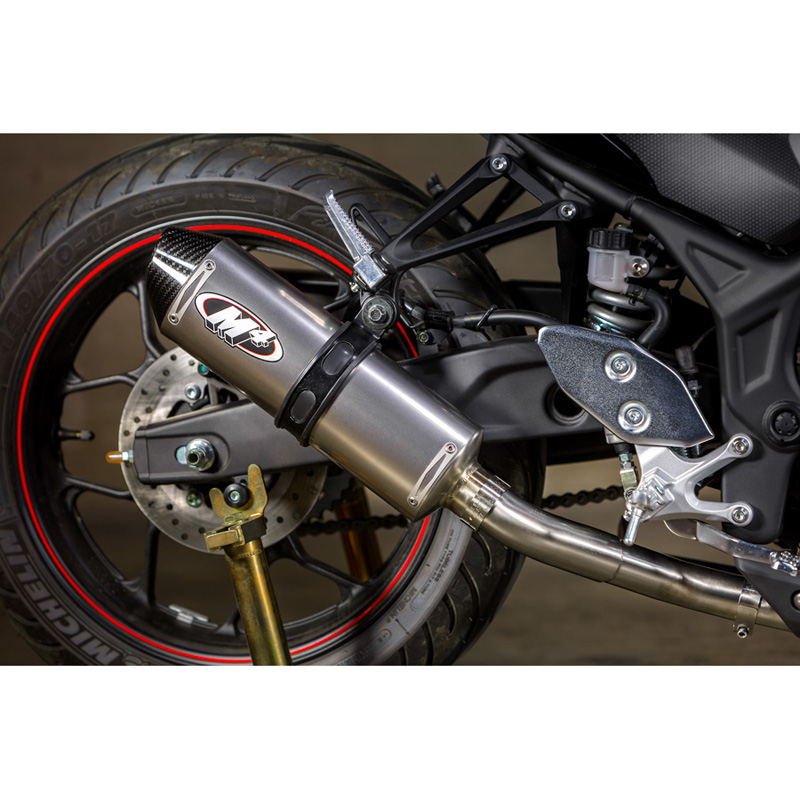 M4 YA3026 Race/Standard Full System Exhaust, Titanium for Yamaha YZF-R3 ...