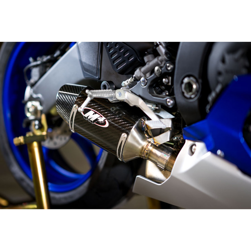 M4 YA6624 Street Slayer Style Slip-On Exhaust, Carbon Fiber Yamaha YZF ...