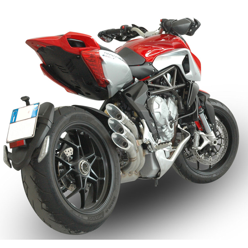 QD AMVA0010001-3 Power Gun 3 Slip-on Exhaust System for MV Agusta ...