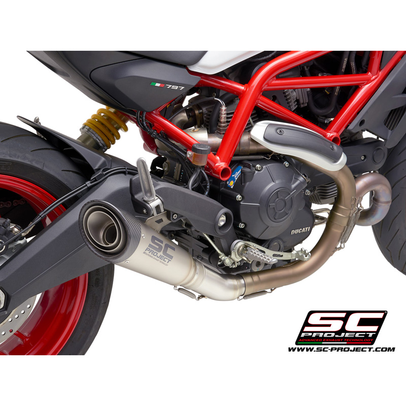 SC-Project D32-T41T S1 Slip-on Exhaust, Titanium for Ducati Monster 797 (2017-) | Accessories ...