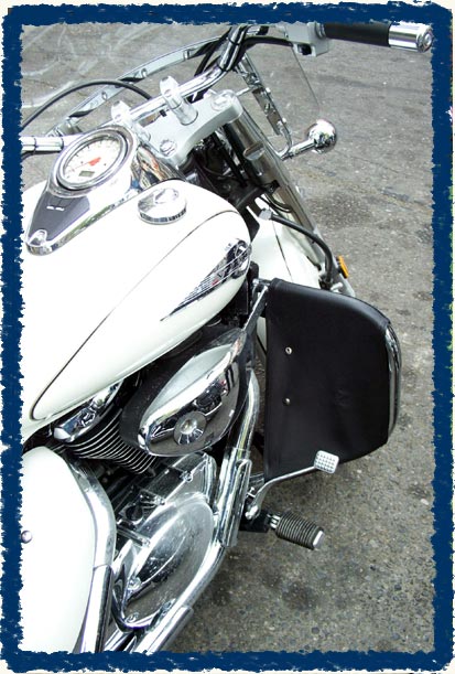 Sage Brush Engine Guard Chaps - Volusia 800 with Cobra Bar ...