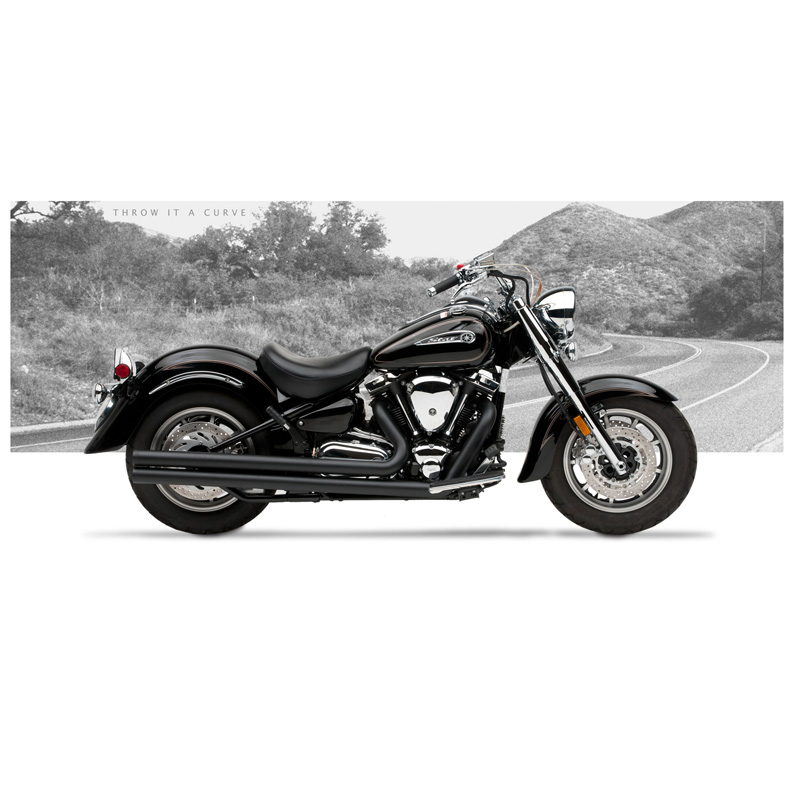 Hard-Krome 515-4035 American Classic II Exhaust for Yamaha Road Star ...