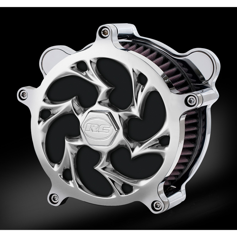 RC Components AC-103C Shifter Chrome Airstrike Air Cleaner for Harley ...