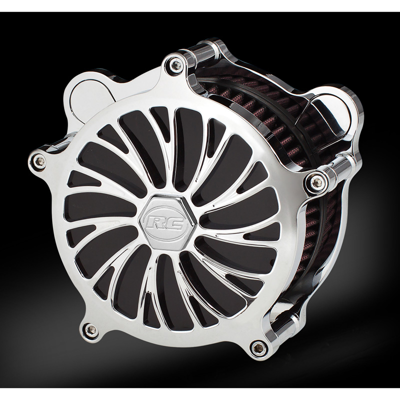 RC Components AC-120C Axxis Chrome Airstrike Air Cleaner for Harley models | Accessories ...