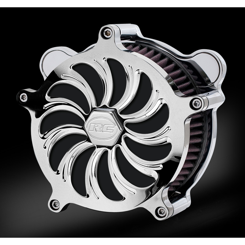 RC Components AC-87C Calypso Chrome Airstrike Air Cleaner for Harley models | Accessories ...