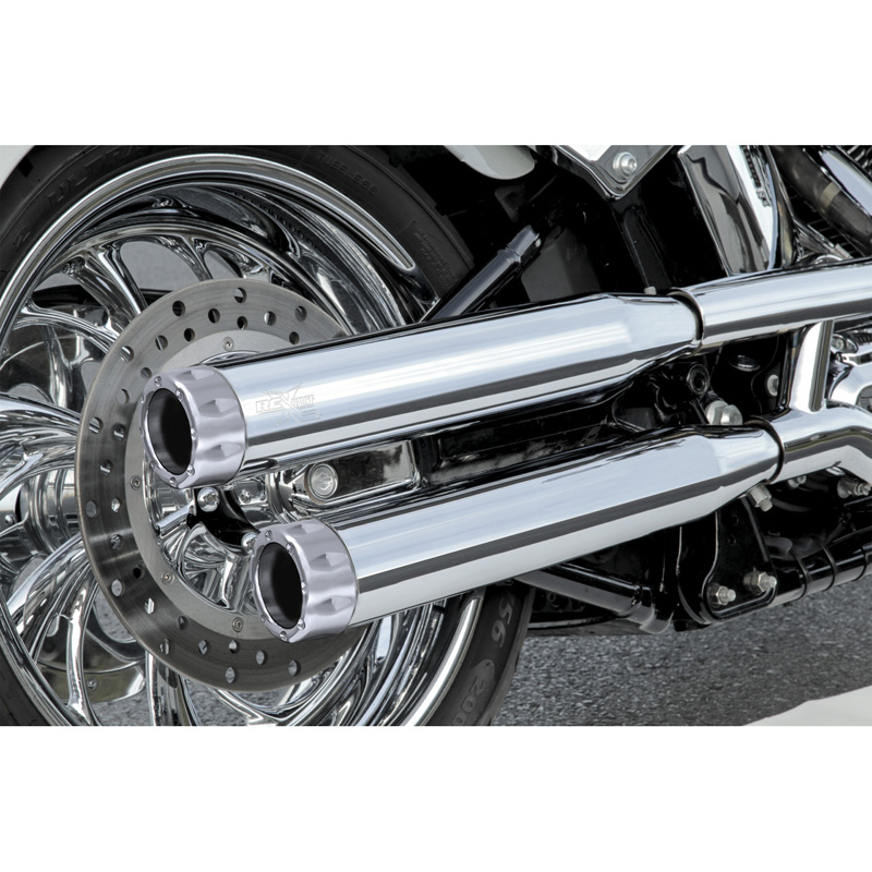 RC Components RCX3-21C 3.0" Rival Muffler Chrome Tips for Harley ...