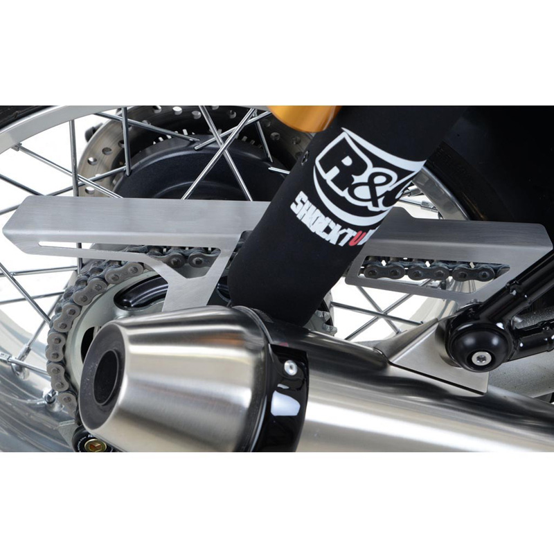 R&G CG0010SI Brushed Stainless Chain Guard for Triumph Thruxton 1200 ...