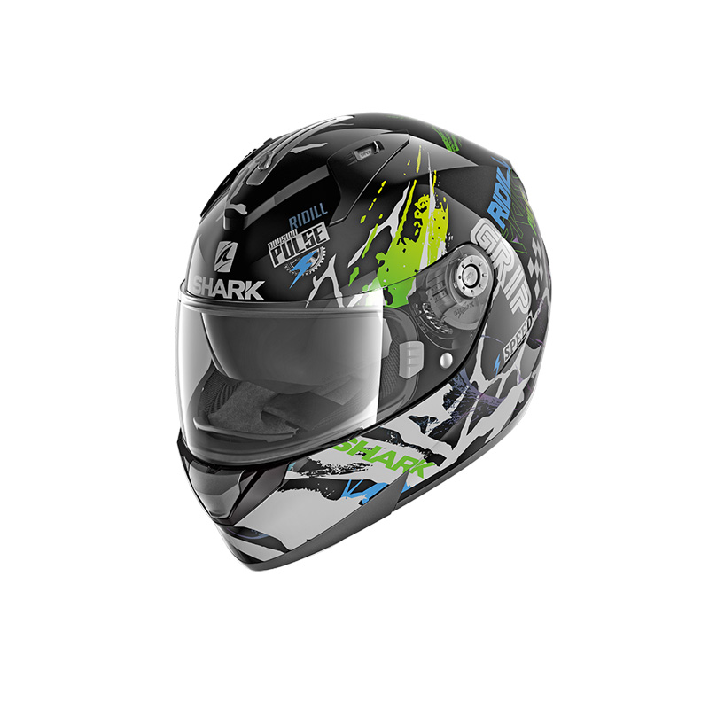 Shark Ridill Drift-R Helmet, Black/Green/Blue | Accessories International