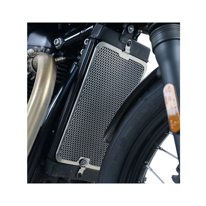 R&G RAD0224SI Radiator Guard, Silver for Triumph Bonneville Bobber ...