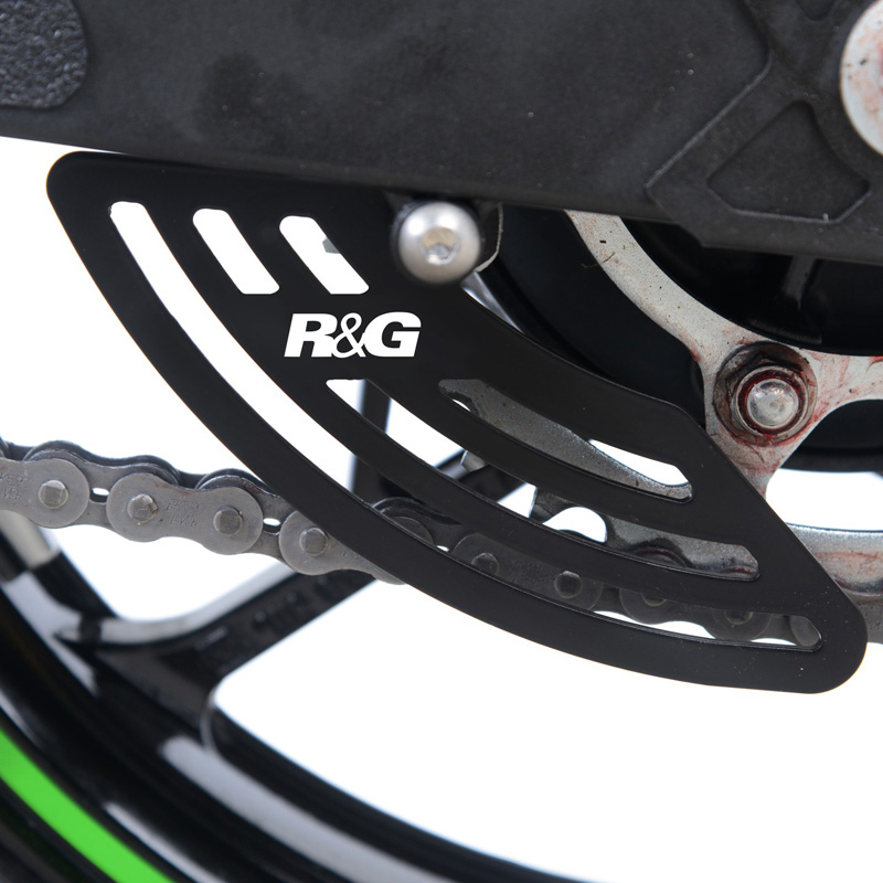 R&G TG0015BK Toe Chain Guards / Toe Guard for Kawasaki Ninja 250 / 400 ...