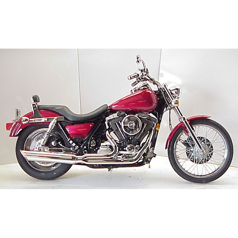 D&D Fat Cat 2:1 Louvered Exhaust, Chrome for Harley-Davidson FXR (1989 ...